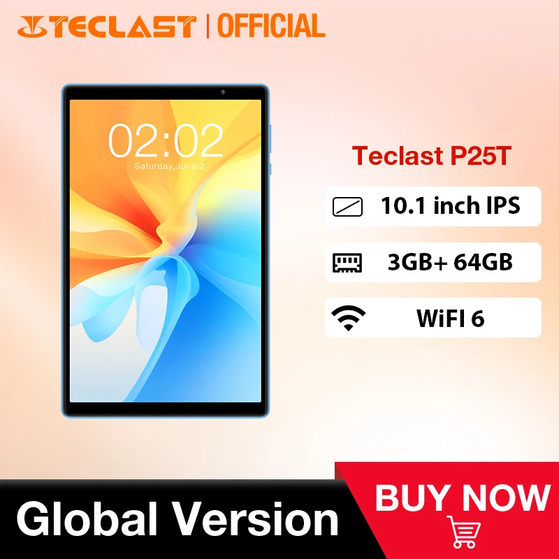 Teclast P25T Android 12 Tablet 10.1 Inch Ips 3Gb Ram 64Gb Rom Wifi 6 BT5.0 Type C a133 Quad Core ...