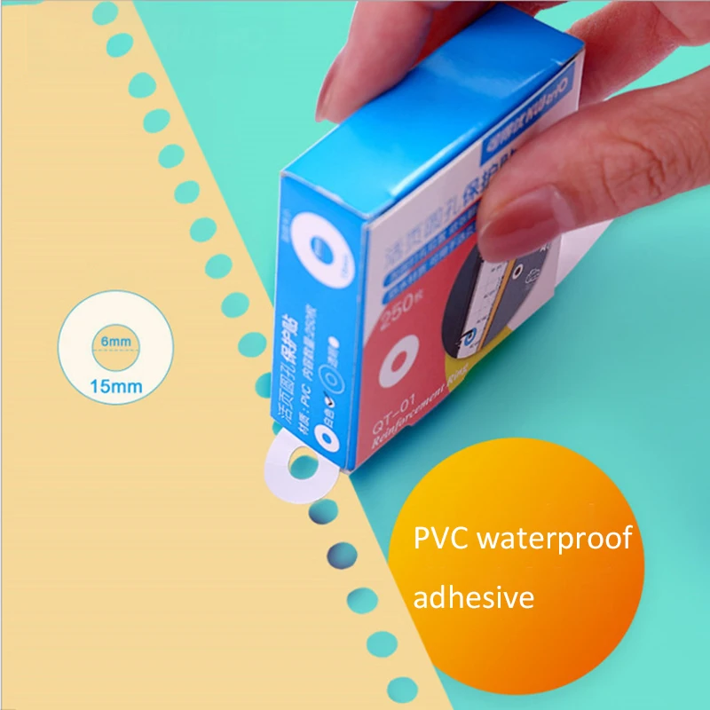 250-Labels-Self-Adhesive-Hole-Punch-Protector-Loose-Leaf-Paper-Hole ...