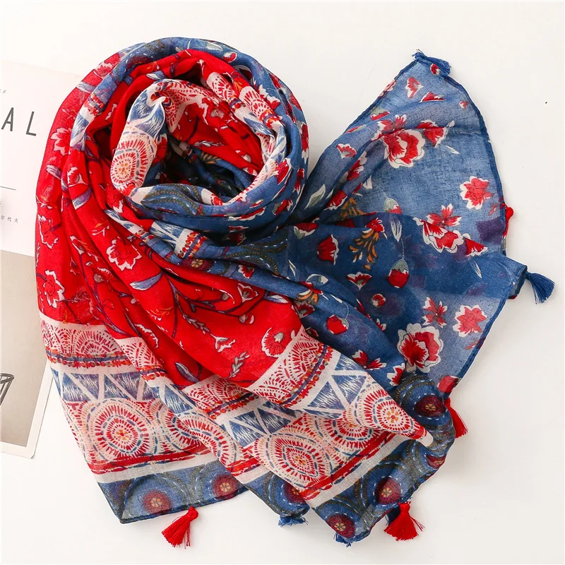 Ethnic-Scarf-winter-women-long-patchwork-printed-headscarf-luxury-brand ...