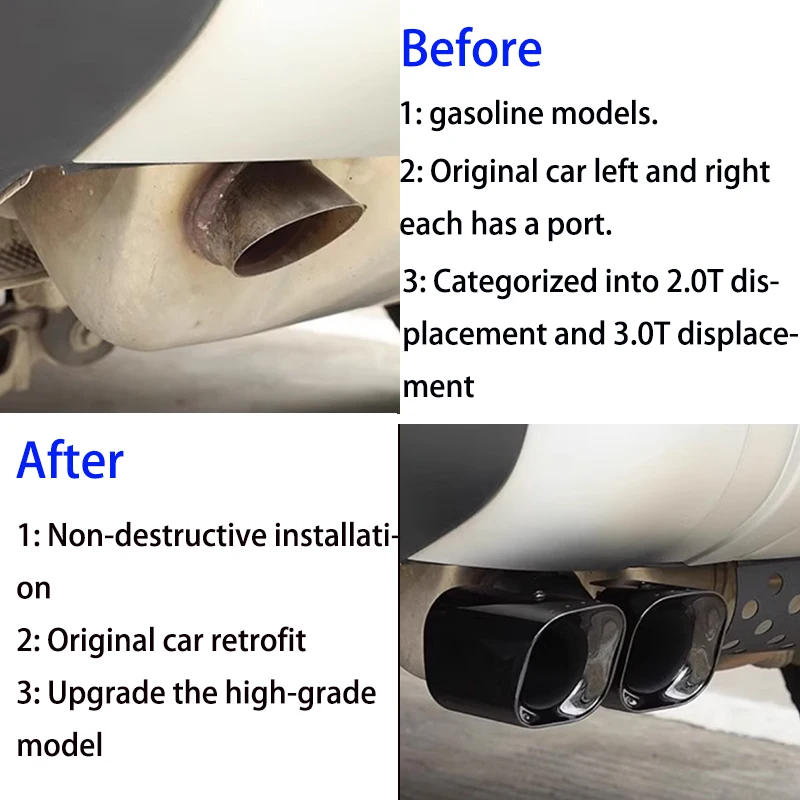 Quad Square Exhaust Upgrade Quad Exhaust Tip System For Land Rover ...