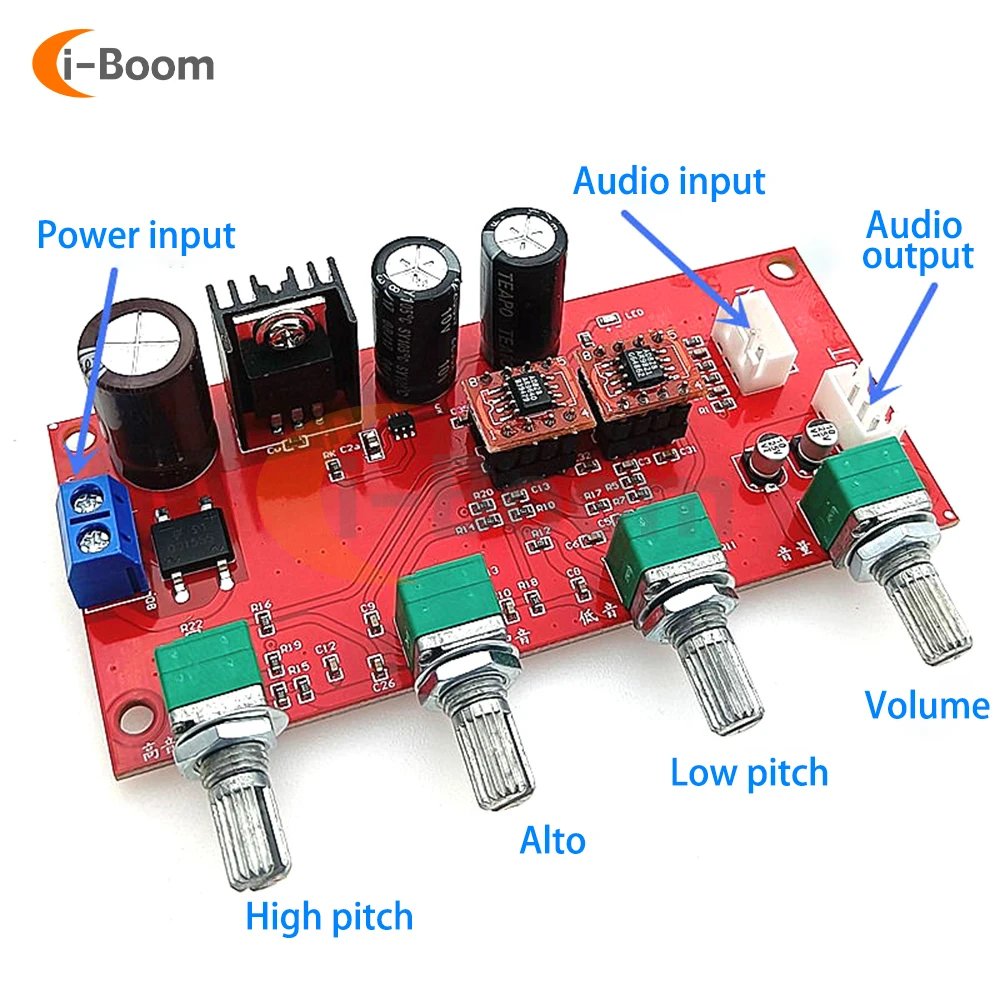 AD828-HiFi-Audio-Amplifier-Board-Preamplifier-Volume-Control-Treble ...