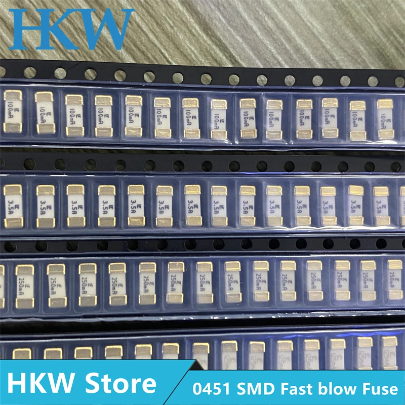 1808 125V 0451 SMD Fast blow Fuse 62MA 100MA 125MA 250MA 375MA 500MA ...