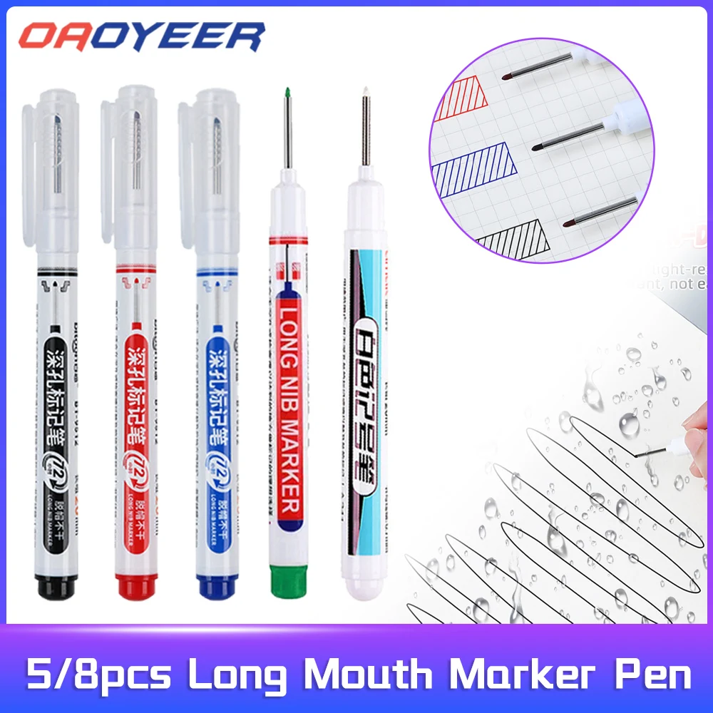 5-8pcs-20mm-Long-Mouth-Marker-Pen-Long-Tip-Bathroom-Carpentry-Ceramic ...