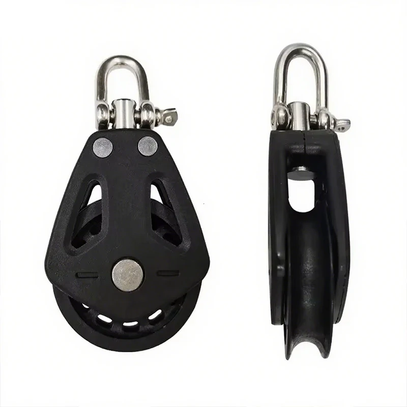 High Load Sheave Block Universal Head Swivel Shackle Single Pulley ...