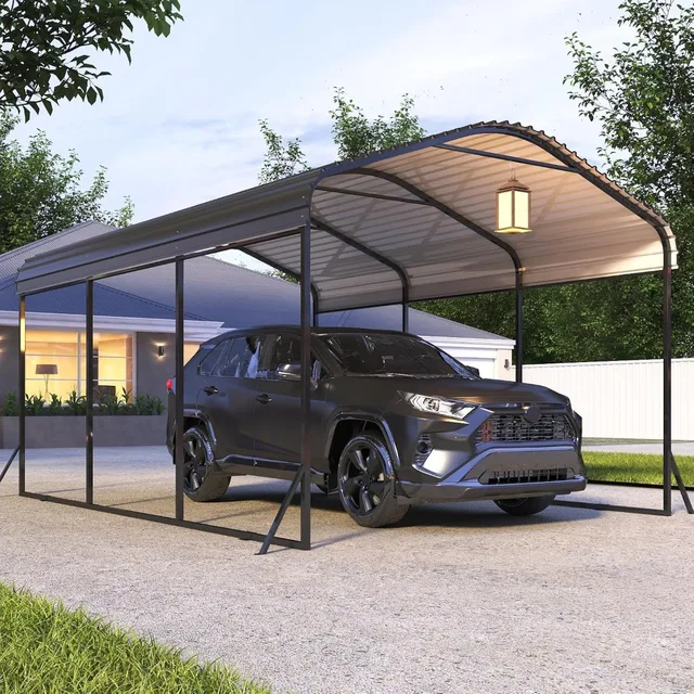 20x20 Carport 10x15FT Metal Carport, Heavy Duty Carport With Galvanized ...