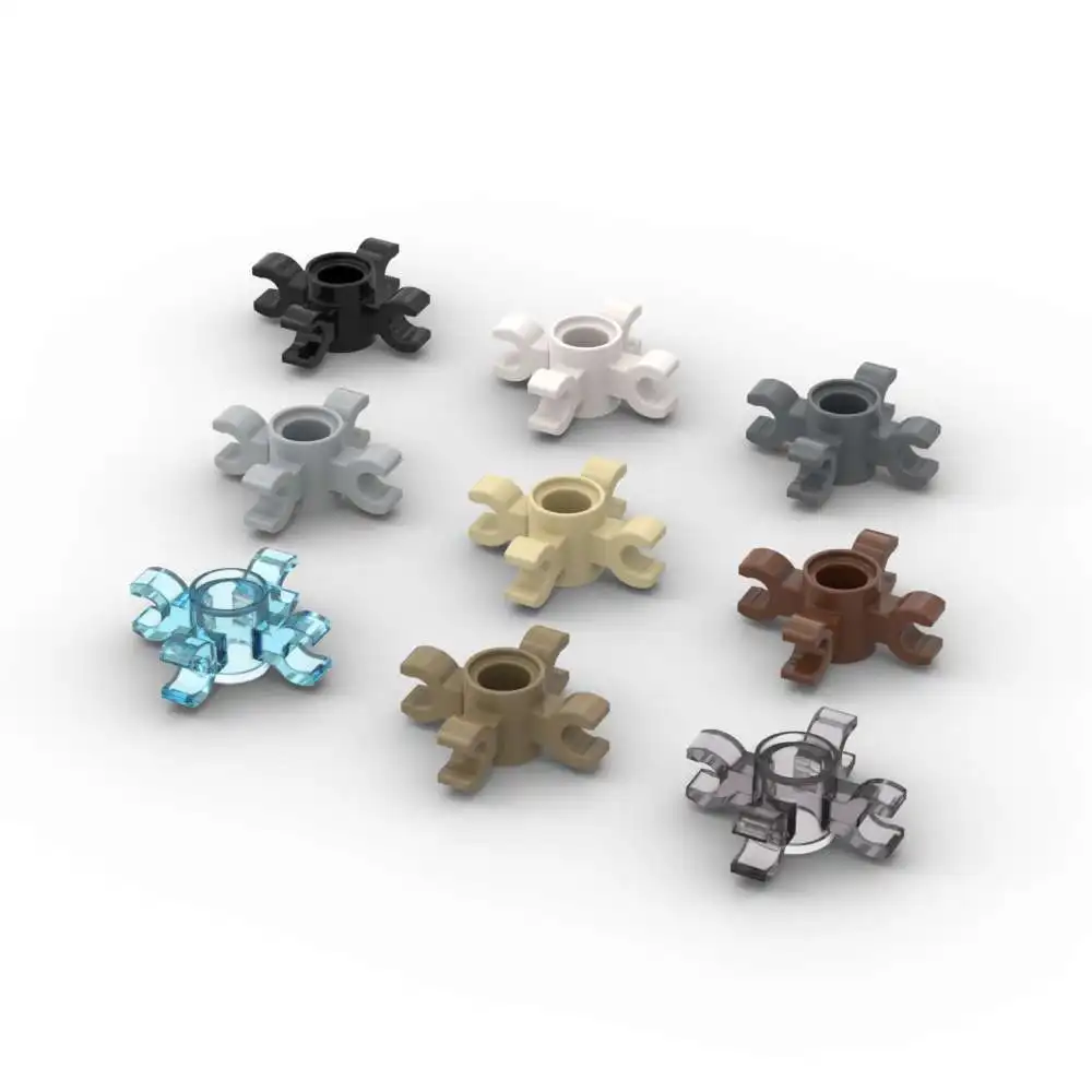 MOC 10PCS 90202 Pin Connector Building Blocks 15646 Round 4 Clips Brick ...