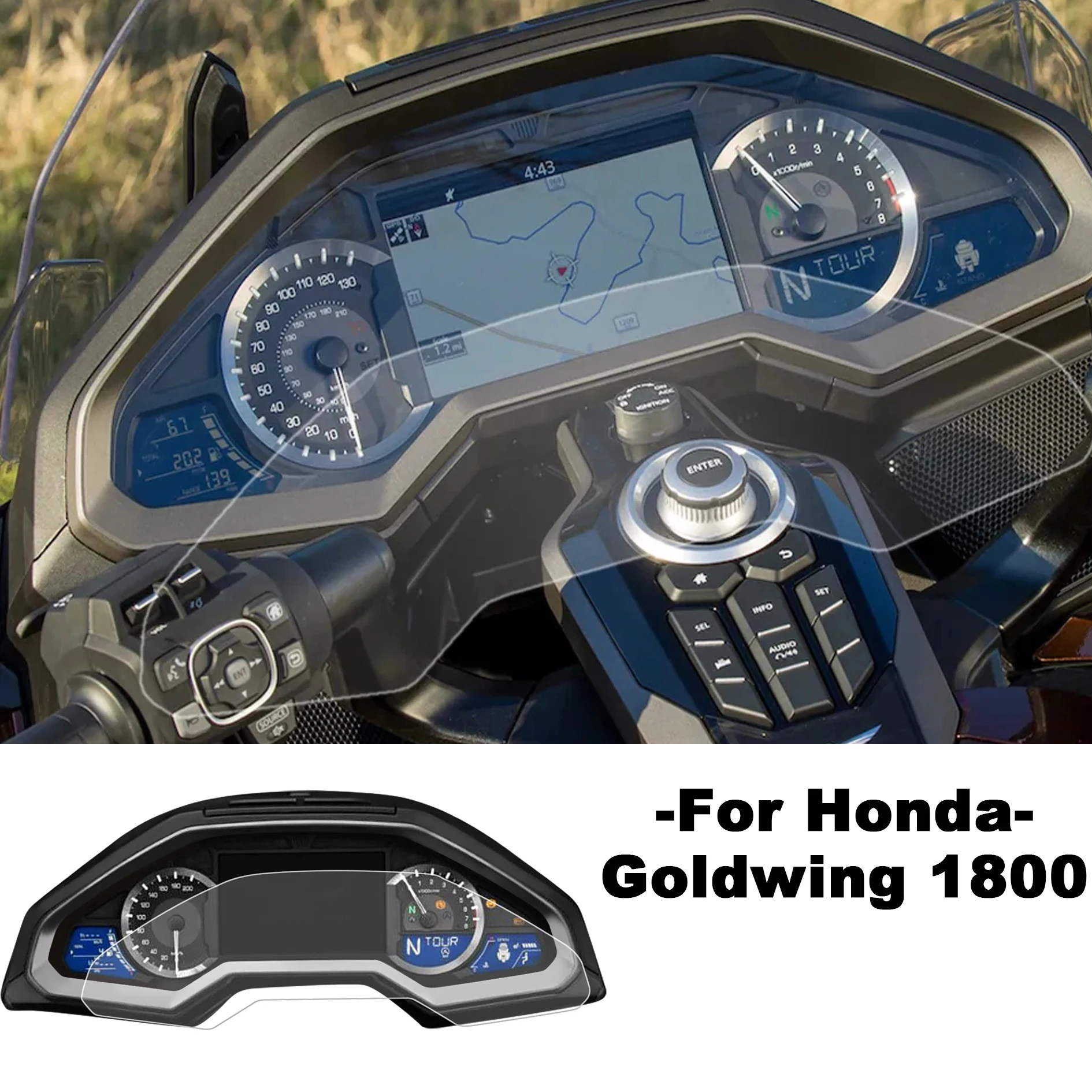 For-Honda-GL1800-Motorcycle-Scratch-Sticker-2018-UP-Speedometer ...