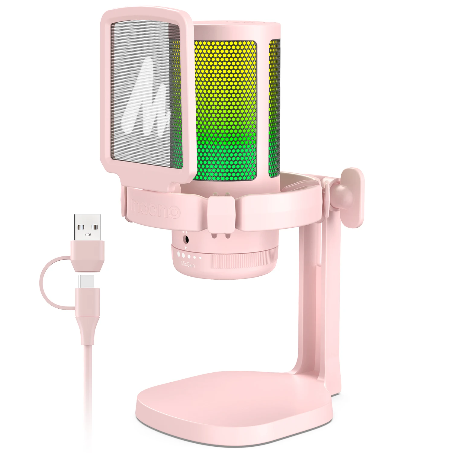 Maono-Gamerwave-DGM20-USB-type-c-Microphone-with-RGB-Lights-Mute-Zero ...