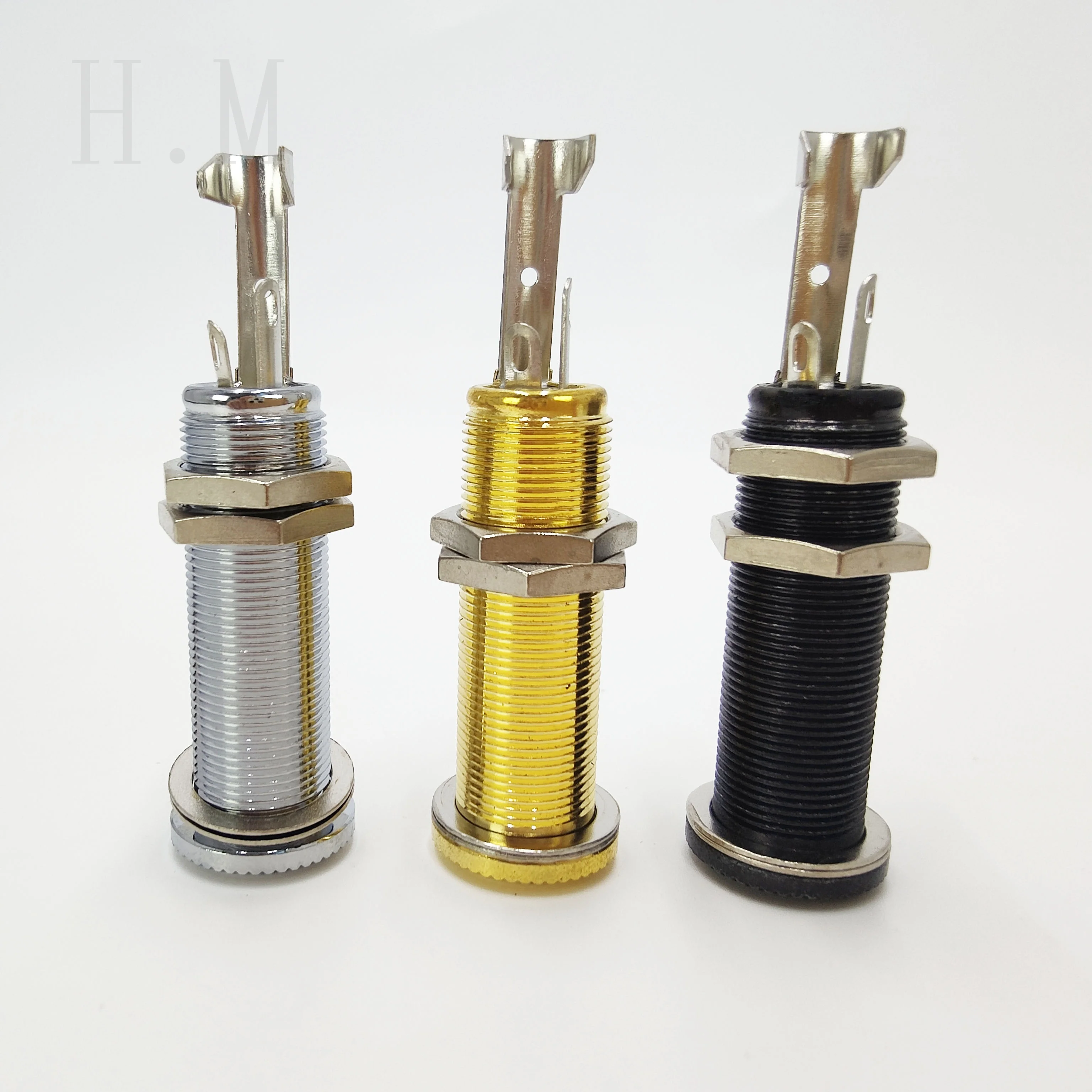Threaded acoustic guitar long pin jack mono Cylinder Jack Output Input ...