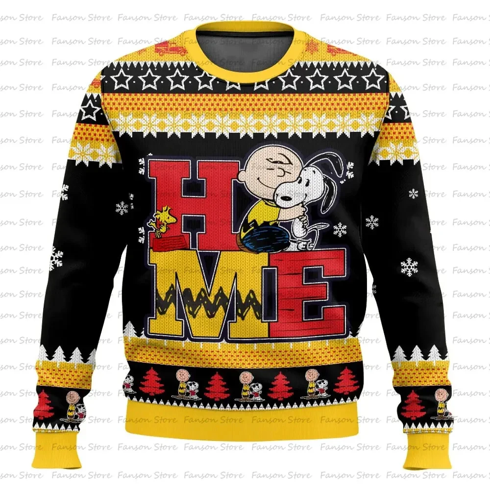 Suéter navideño feo de Charlie Brown y Snoopy, sudadera con capucha de ...