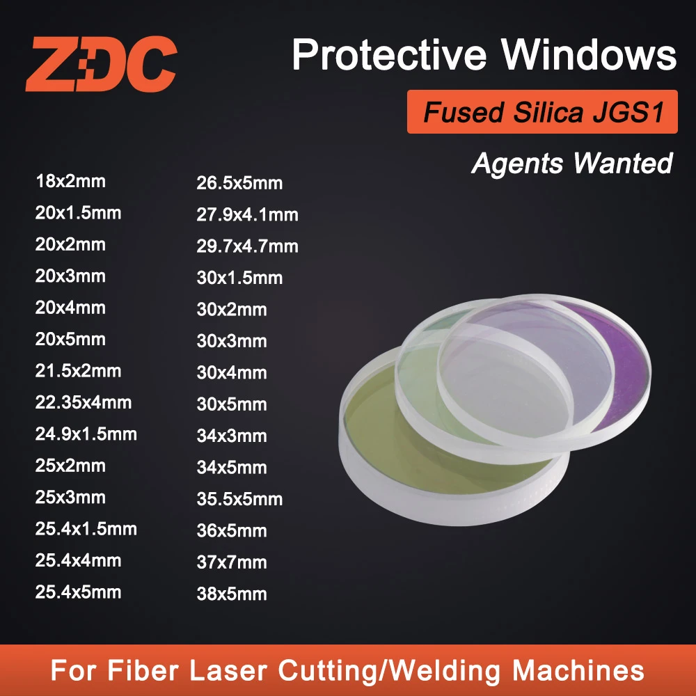 Fiber Laser Protective Windows/ Mirror Lens 26.5*5 27.9*4.1 30*5 36*5 ...