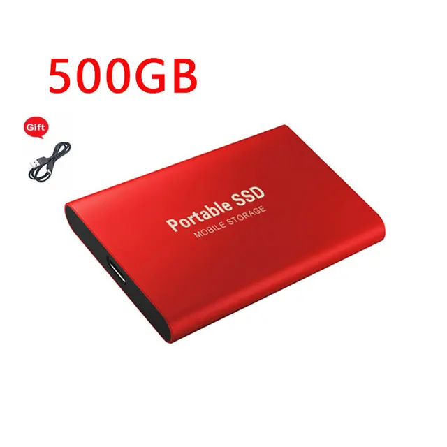 SSD portátil 500GB/2TB Interface USB/Tipo-C de alta capacidade Mini Disco Rígido Externo de alta ...