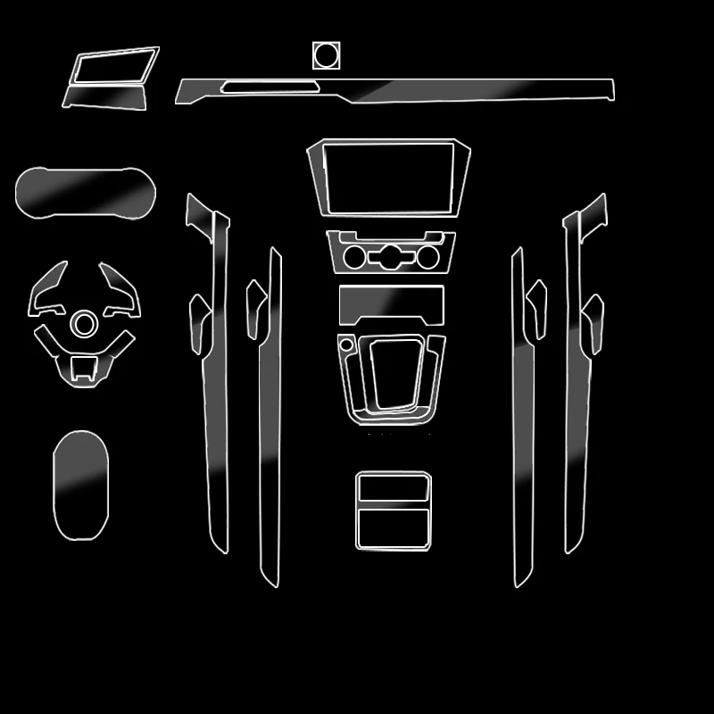 TPU for VOLKSWAGEN VW CC arteon Transparent Film Strips Car Interior ...