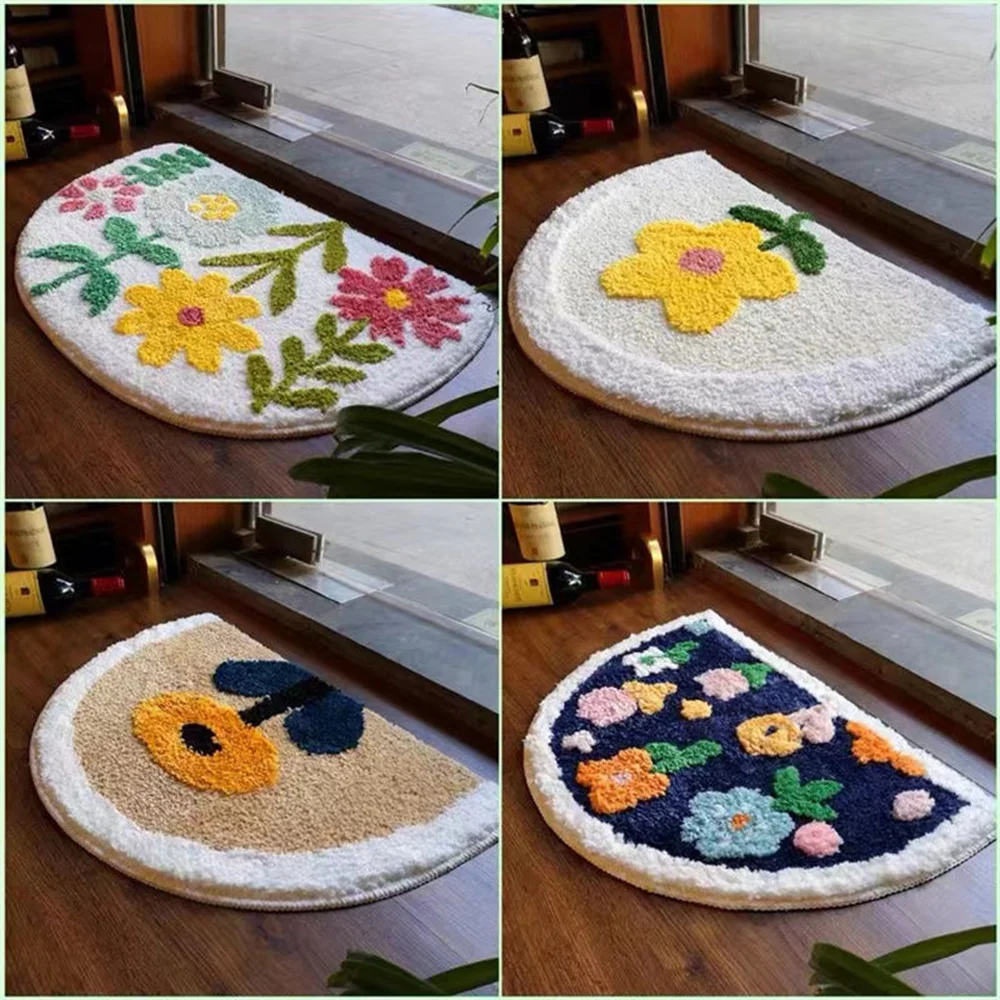 Small-Flower-Mat-Mesh-Red-Floor-Mat-Multicolor-Mixing-Absorbent-Carpet ...