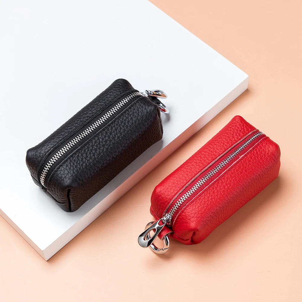 Real Leather Men Women Key Holder Cute Car Keys Bag Quality Coin Purse ...