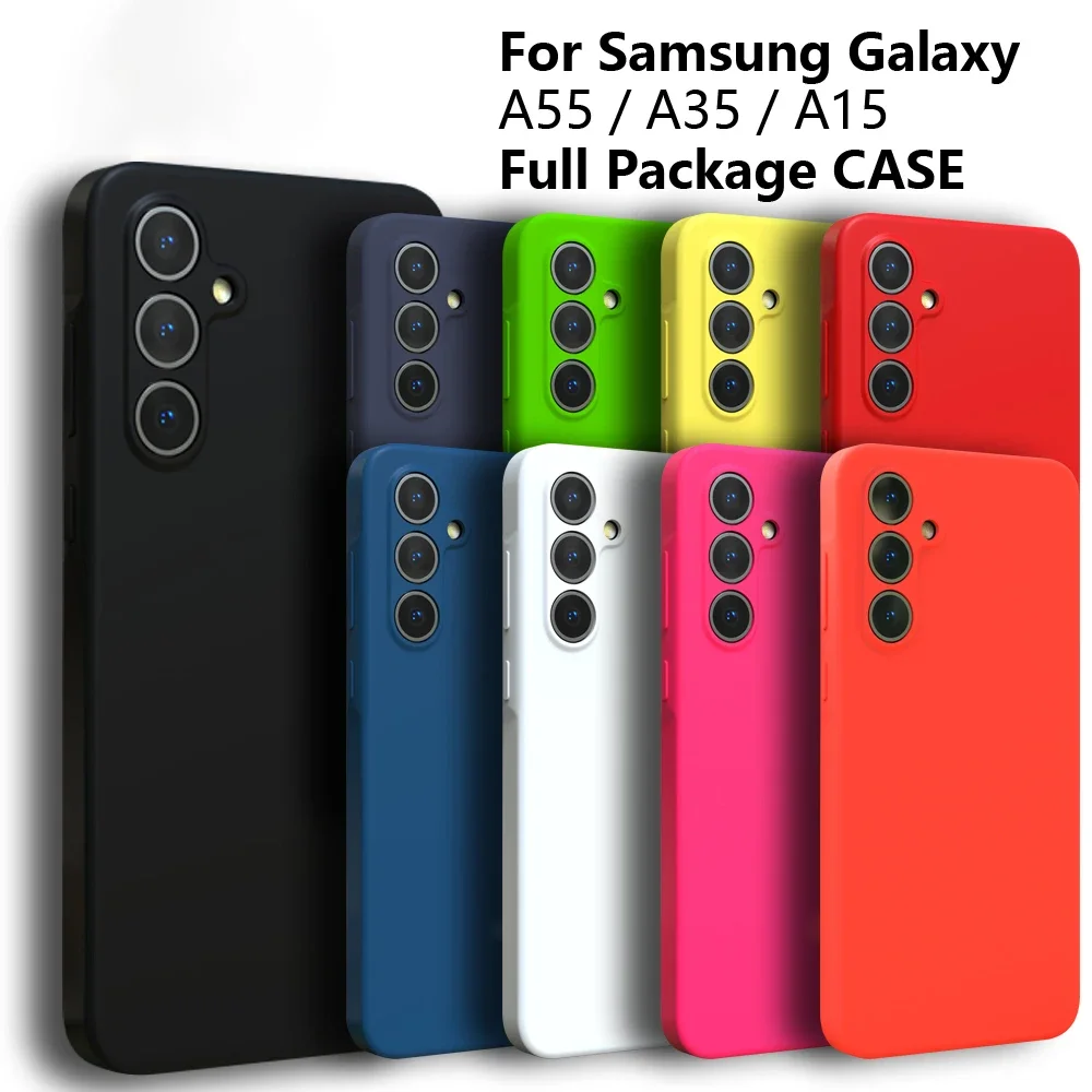 For Samsung Galaxy A55 A35 A15 Case Silky Silicone Cover Soft-Touch ...