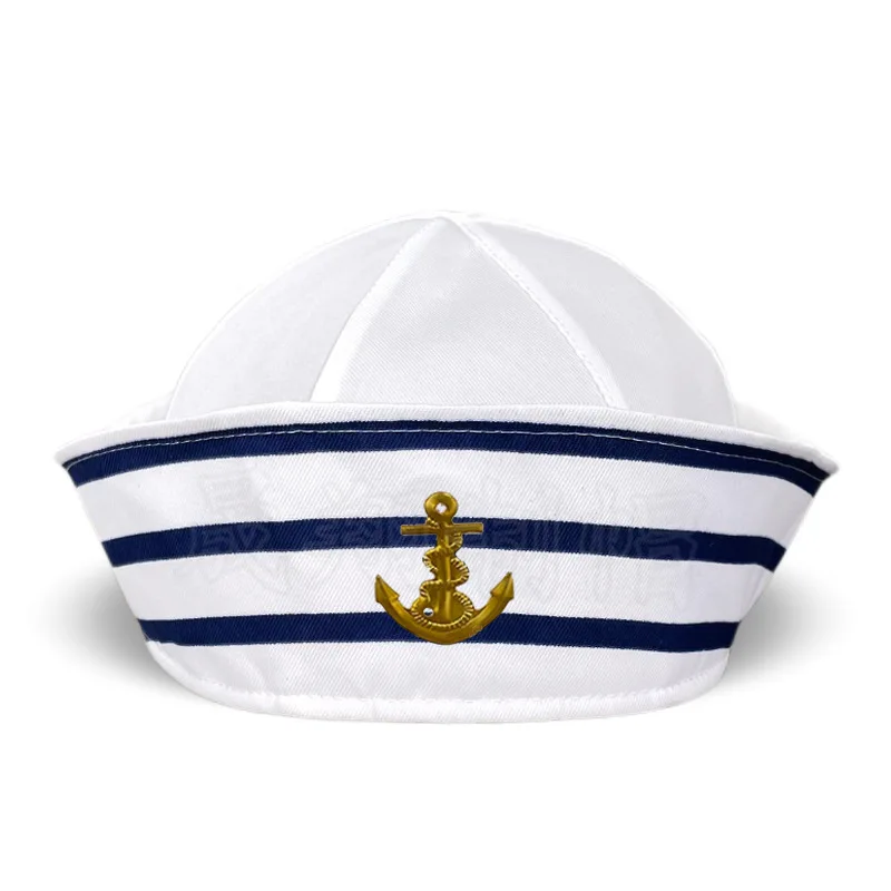 Men-Women-Sail-Hats-Blue-with-White-Captain-Caps-Costume-Cosplay-Party ...
