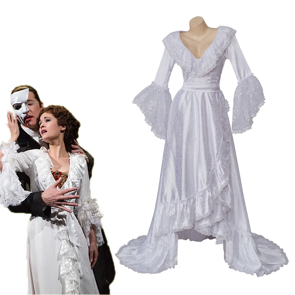Musical-The-Phantom-of-the-Opera-Cosplay-Costume-Women-Victorian-White ...