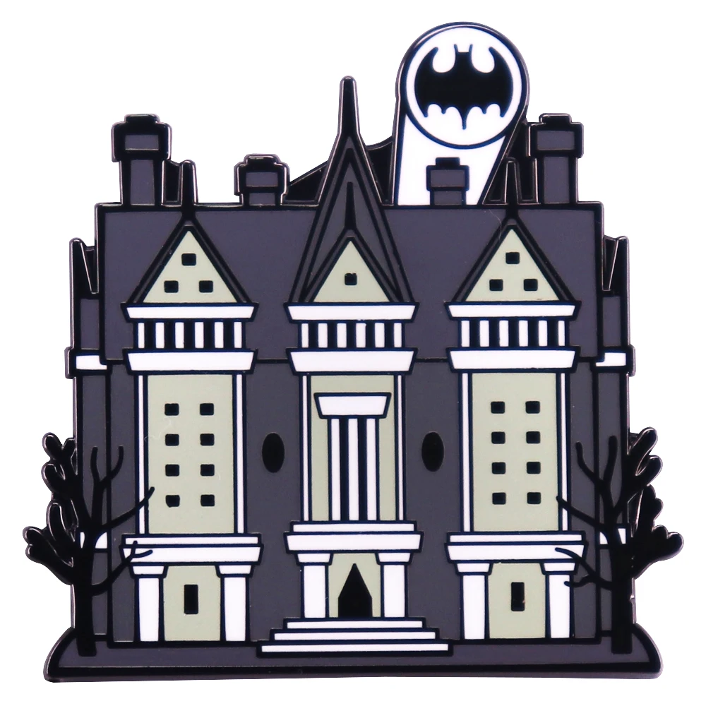 Wayne-Manor-Enamel-Pin-Gotham-City-Badge-Steampunk-Gothic-Brooch-Fans ...