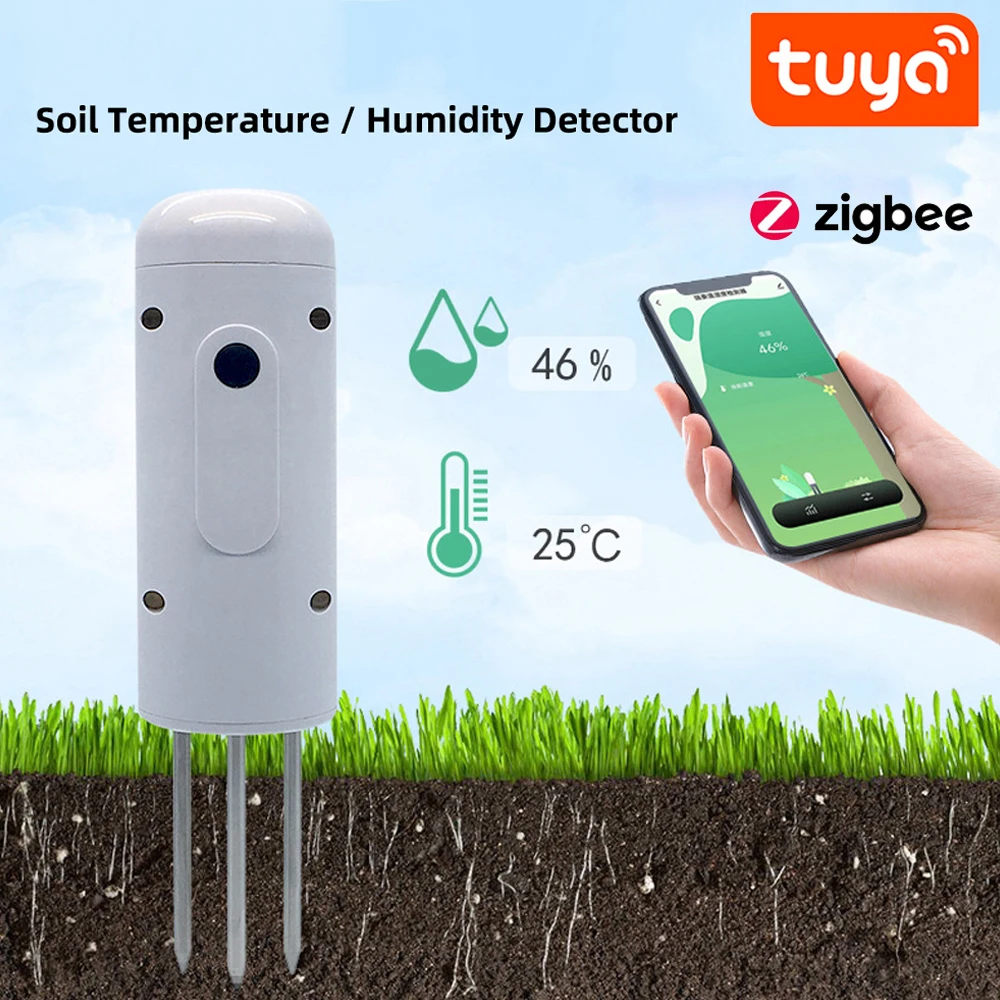 Tuya Zigbee Wireless Soil Tester Soil Moisture Meter Temperature ...