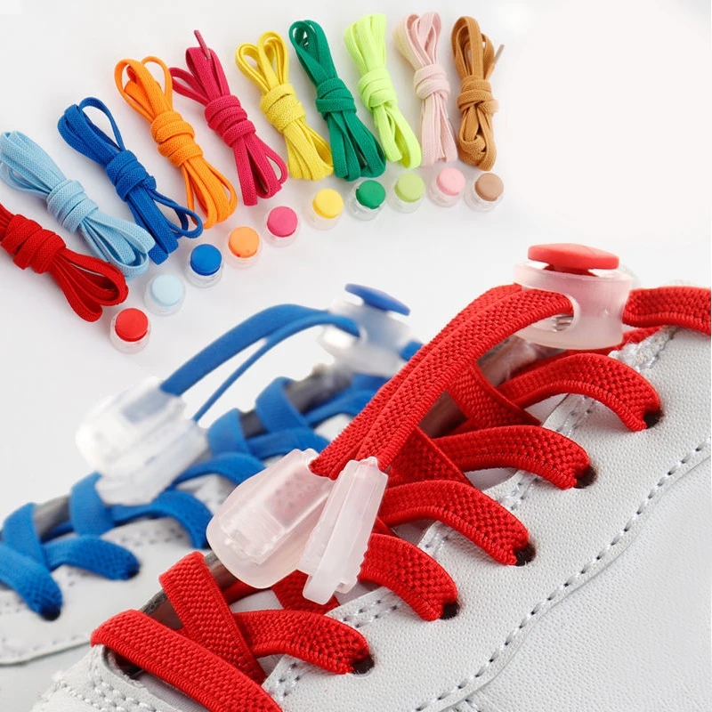 1 paire de lacets élastiques, 18 couleurs, attache de chaussure rapide ...