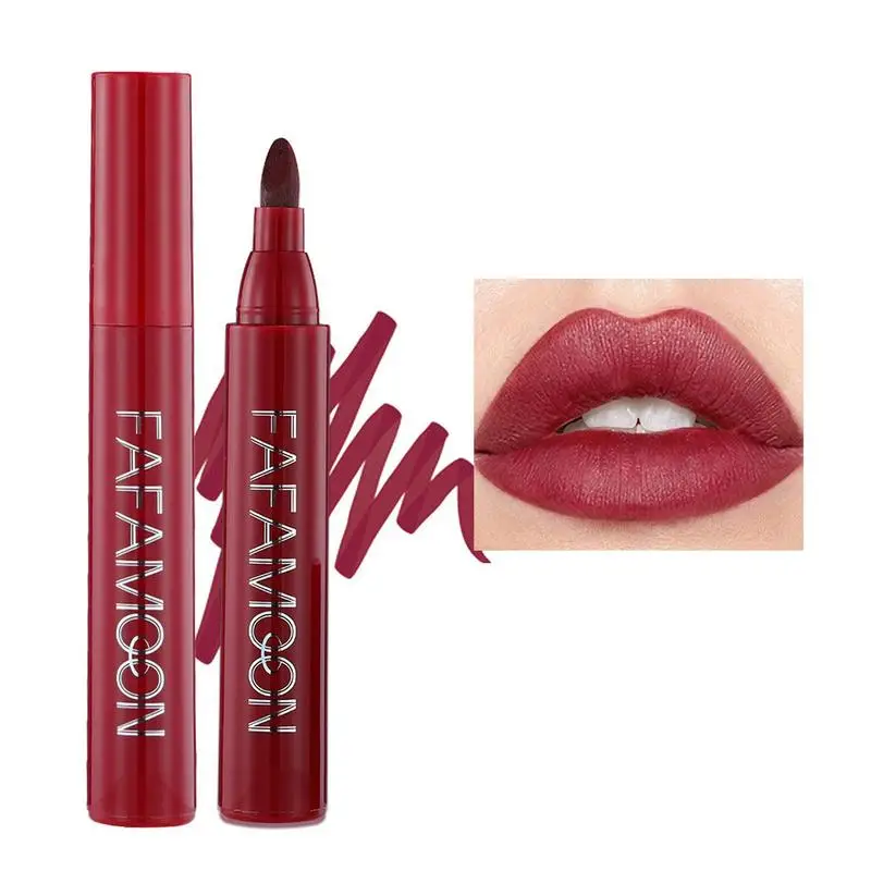 Lip-Marker-Stain-Pen-Waterproof-Matte-Lip-Marker-With-Coconut-Oil-And ...