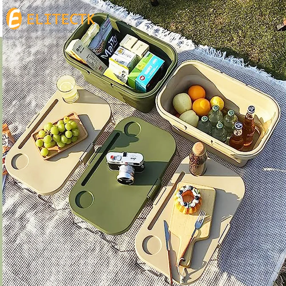 New-Outdoor-Camping-Foldable-Picnic-Basket-Multipurpose-Portable-Picnic ...