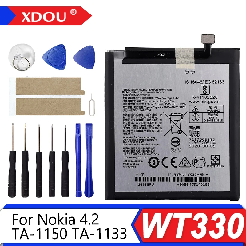 Brand-New WT330 3100mAh Replacement Battery For Nokia 4.2 WT 330 Nokia4 ...