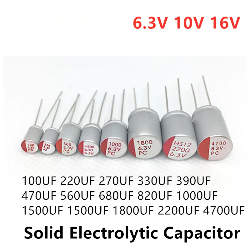 10pcs-New-DIP-Solid-Electrolytic-Capacitor-Super-Low-ESR-6-3V-10V-16V ...