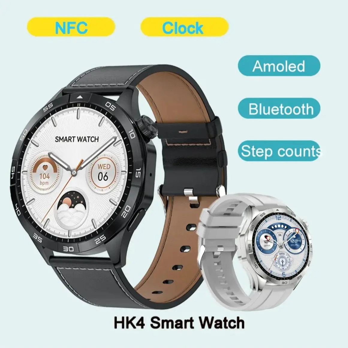 HK4-Smart-Watch-Men1-43inch-Amoled-Screen-Blueooth-Call-Al-Voice ...