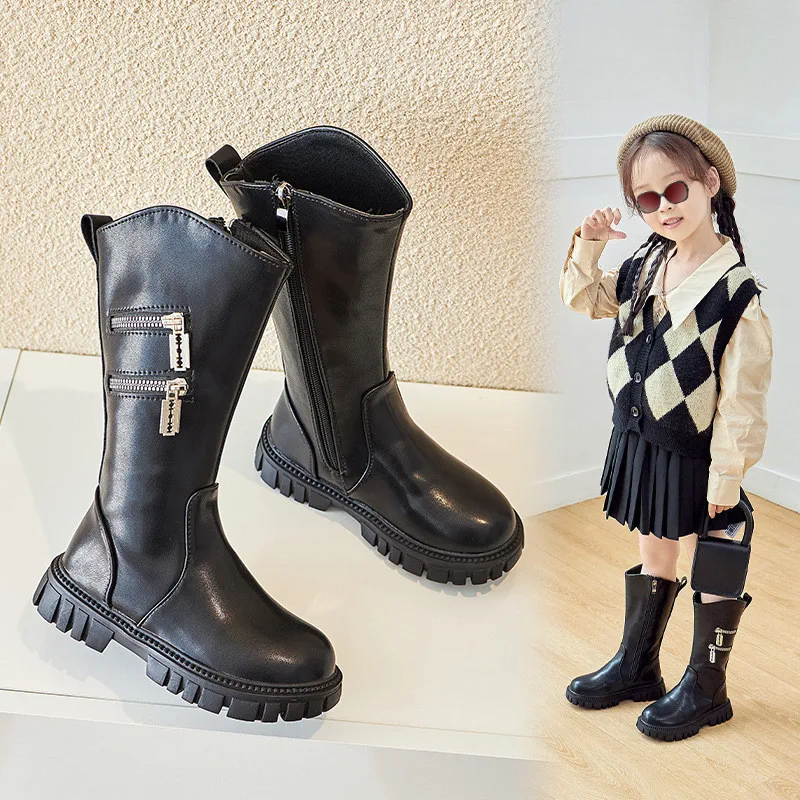Fashion Children Boots For Boys Girls High Boots Kids Autumn Winter ...