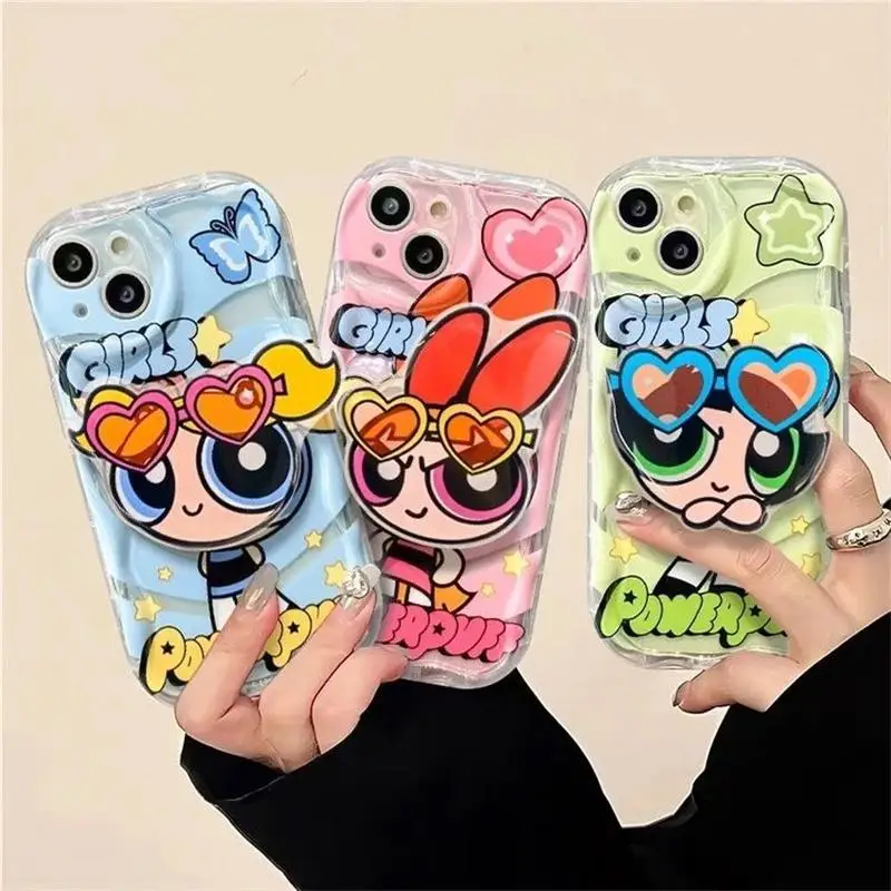 Linda-funda-de-tel-fono-con-soporte-Powerpuff-para-Ni-as-para-Samsung ...