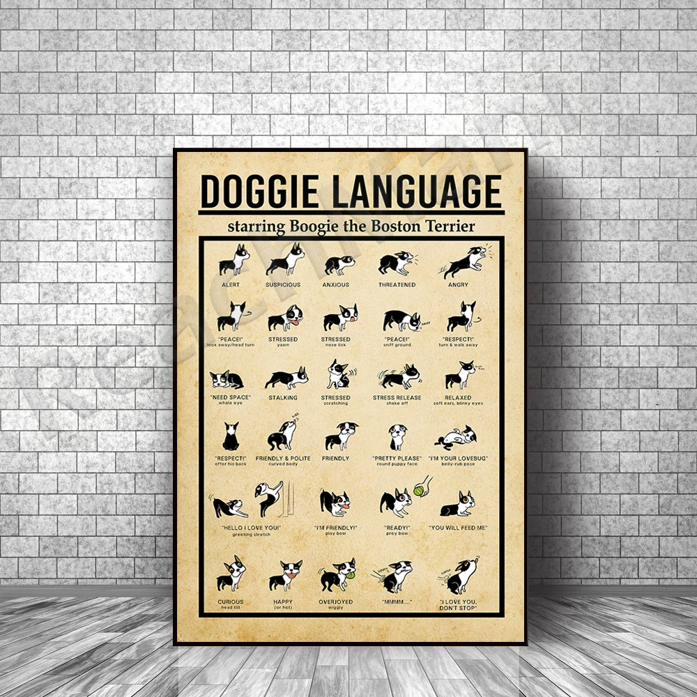 Doggie-Knowledge-Frameless-Poster-Doggie-Lover-Gift-Doggie-Lover-Poster ...