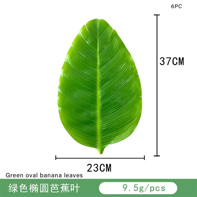 Artificial Banana Leaf Table Decor Hawaiian Beach Theme Party Home ...