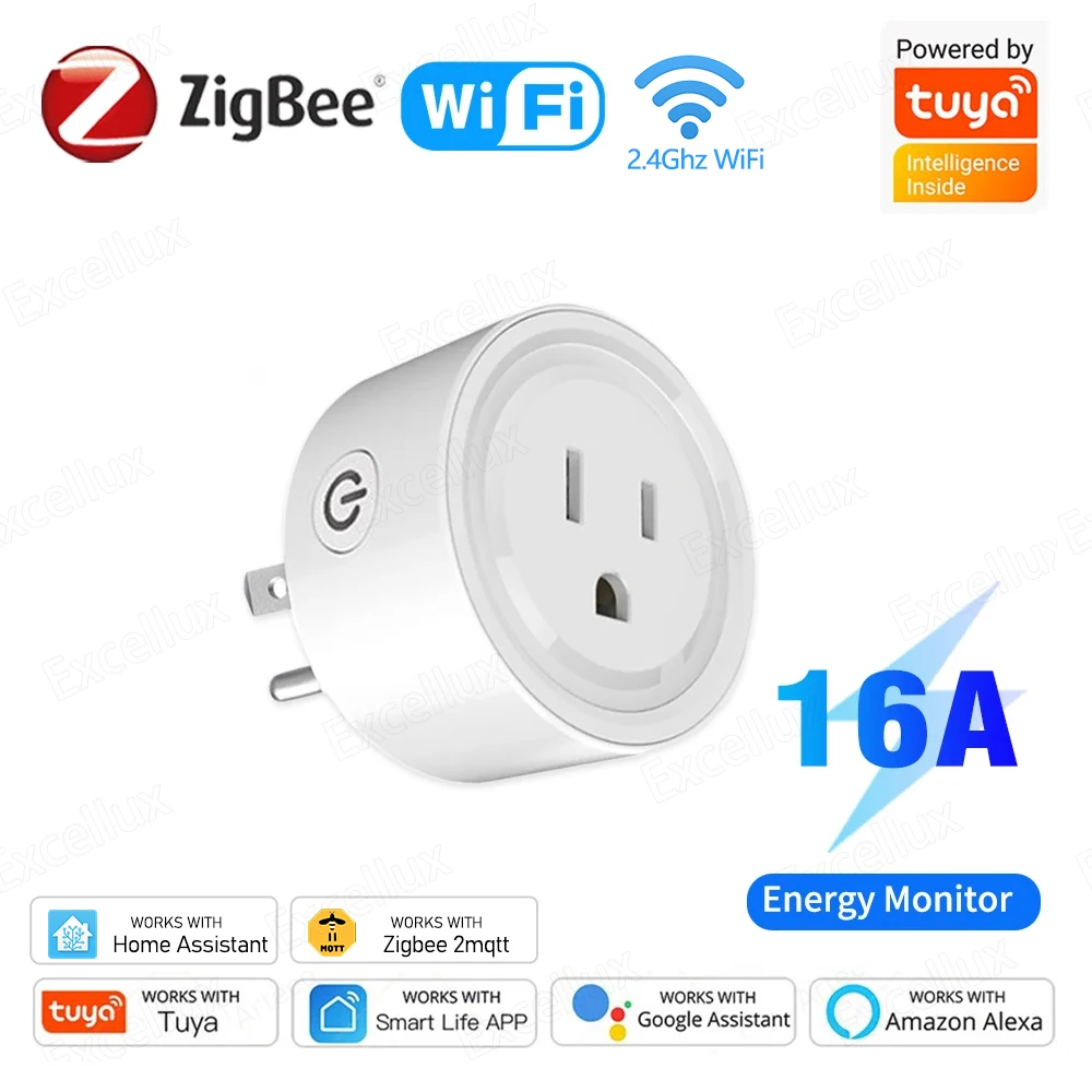 Tuya-Zigbee-Smart-Socket-US-Plug-16A-With-Power-Monitoring-Timing ...