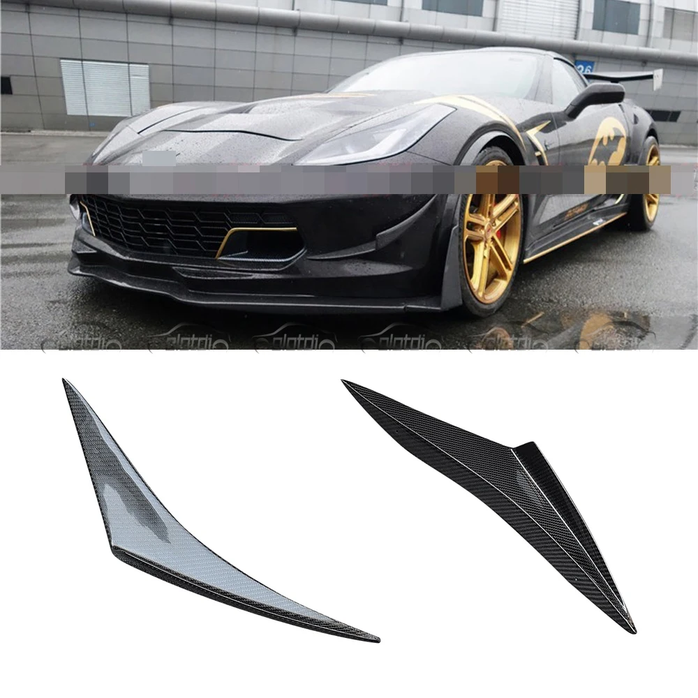 Carbon-Fiber-Front-Bumper-Fins-Fender-Canards-Trims-Splitters-For ...