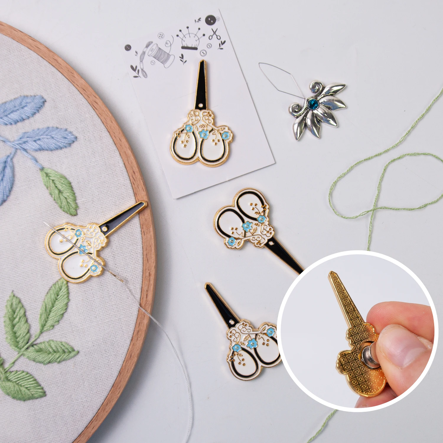 Needle-Minder-Sewing-Magnetic-Keeper-Enamel-Needle-Pins-Holder-Needle ...