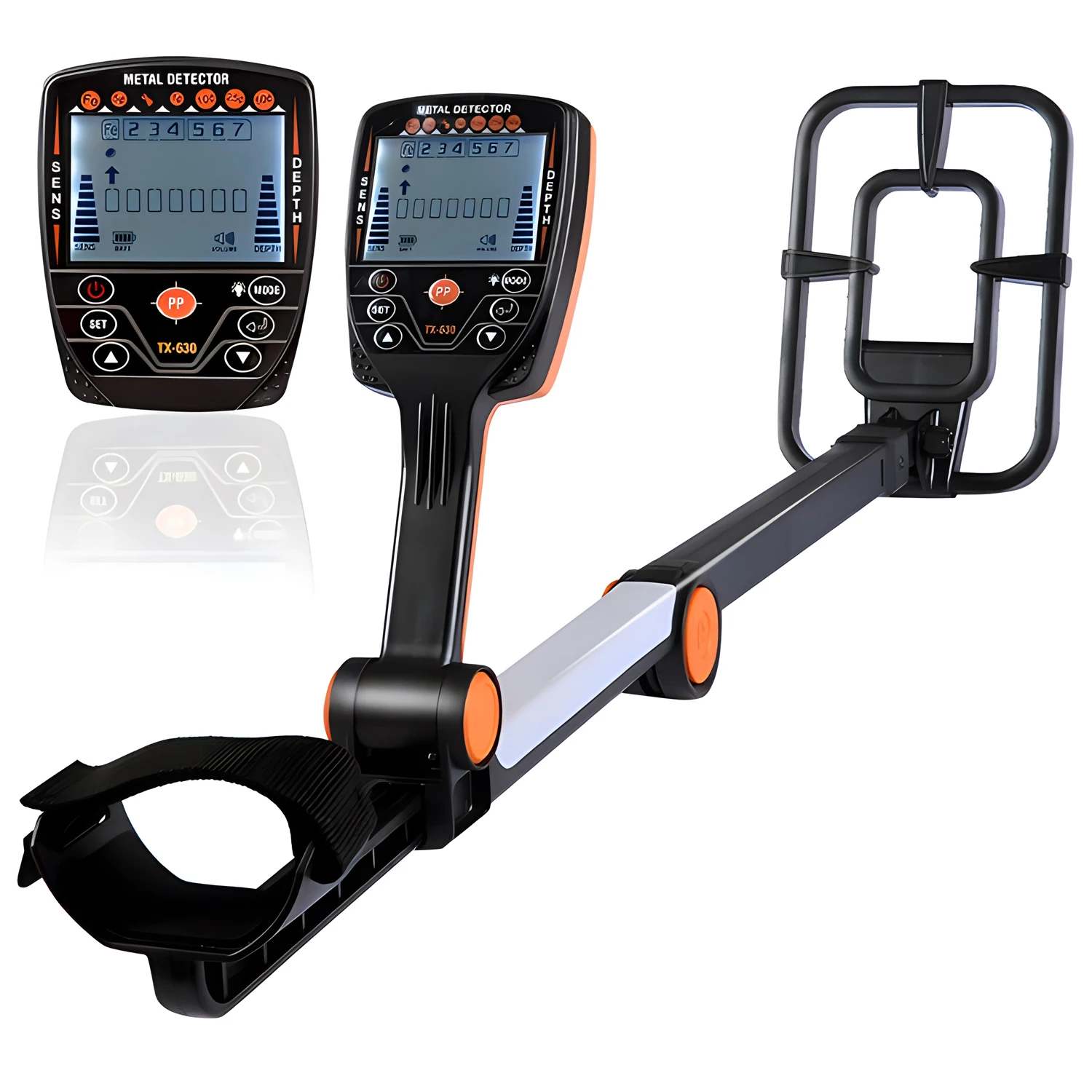 Professional-Adjustable-Folding-Metal-Detector-High-Accuracy-Waterproof ...