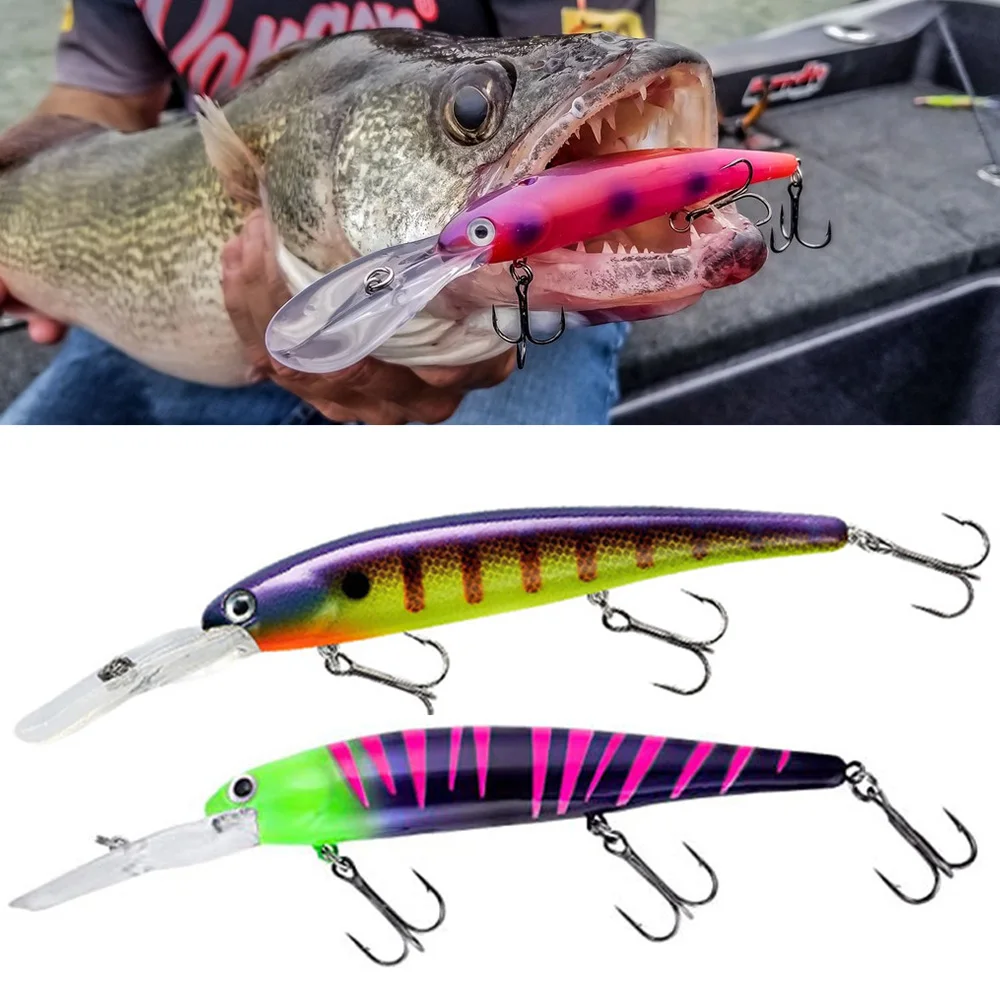 Bandit-Deep-Walleye-Trolling-Lure-Wobbler-120mm-20g-Floating-Crankbait-Minnow-Bass-Pike-Bait ...