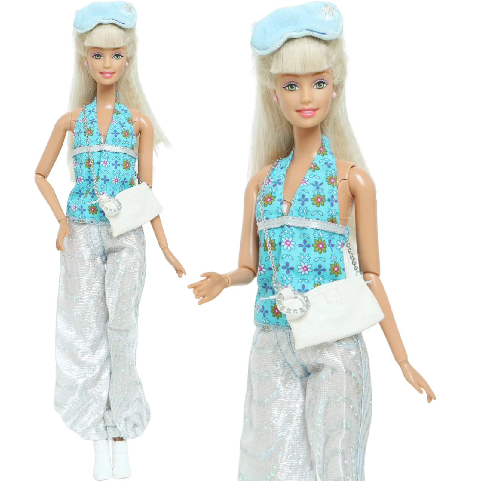 Shiny Doll Outfit Flower Vest Top Cool Trousers Pants with Shoes Bag ...