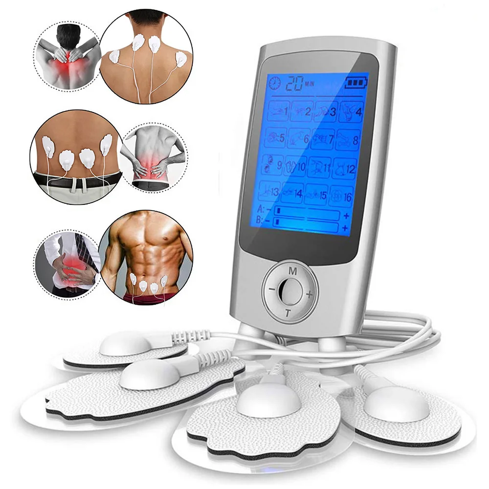 16-Modes-Electric-Compex-Muscle-Stimulator-Double-Channel-EMS-Tens-Physiotherapy-Therapy-Body ...