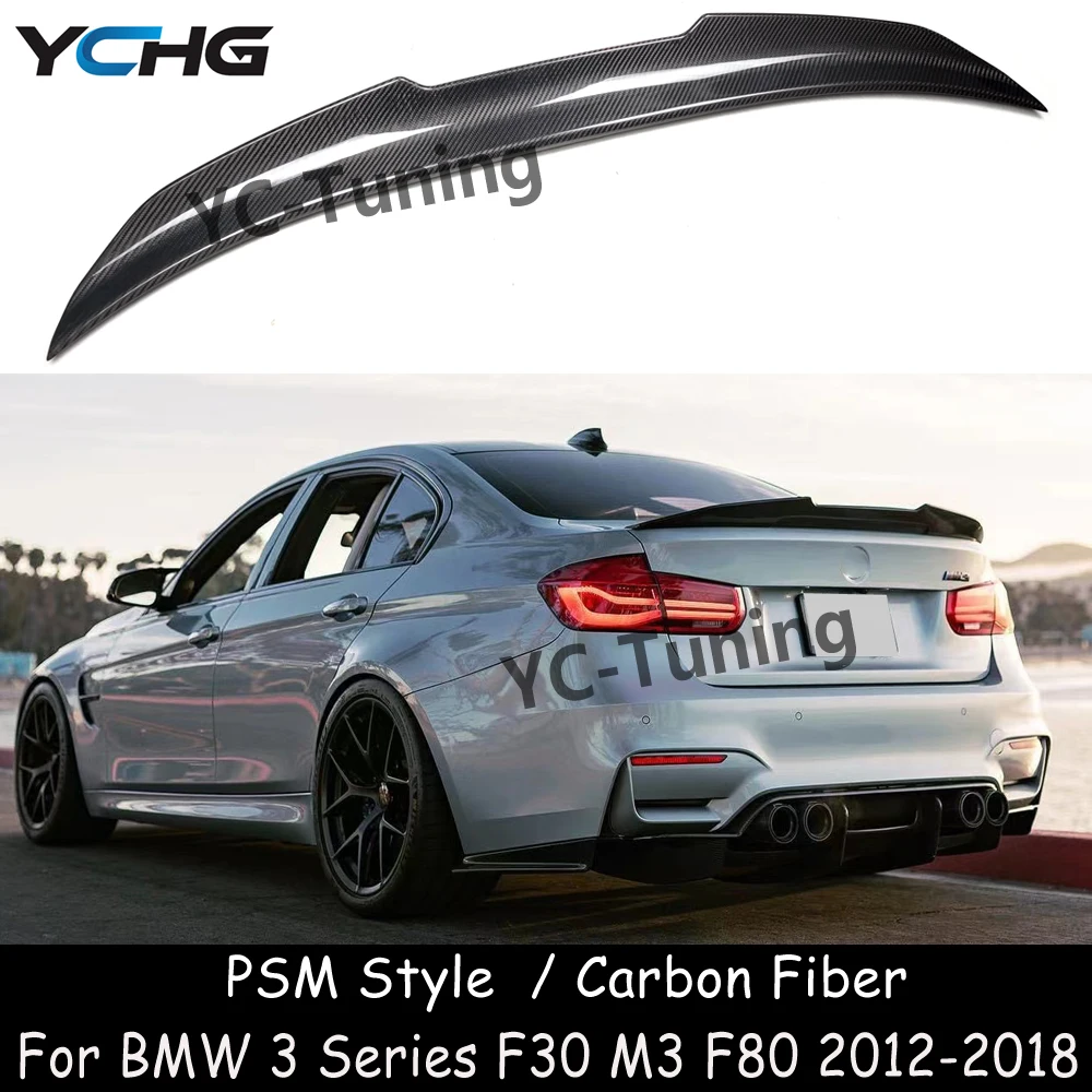 F30 M3F80 PSM Style Carbon Fiber Rear Boot Trunk Spoiler Wing For BMW 3 ...