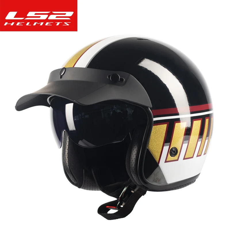 LS2-Retro-Motorcycle-Helmet-6K-Carbon-Fiber-Half-Helmet-Glass-Fiber ...