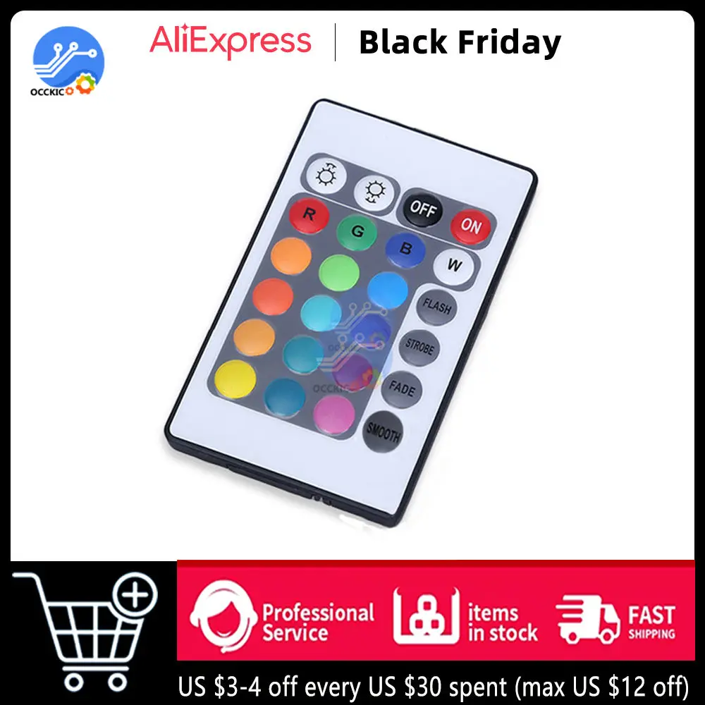 Ir Infrared Remote Controller For W28 Series Rgb Led Lamp 24 Keys ...