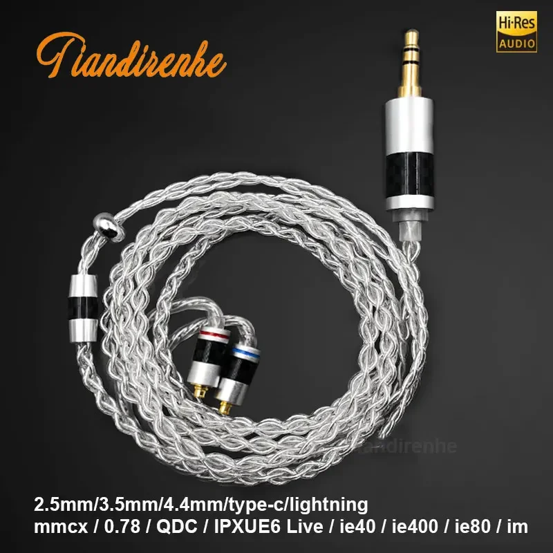 Tiandirenhe-cable-de-auriculares-HiFi-MMCX-0-78-A2DC-QDC-TFZ-3-5-2-5 ...