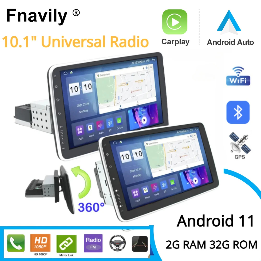 10-Inch-Car-Stereo-Universal-Car-Radio-GPS-Multimedia-Player-1-DIN-WiFi ...