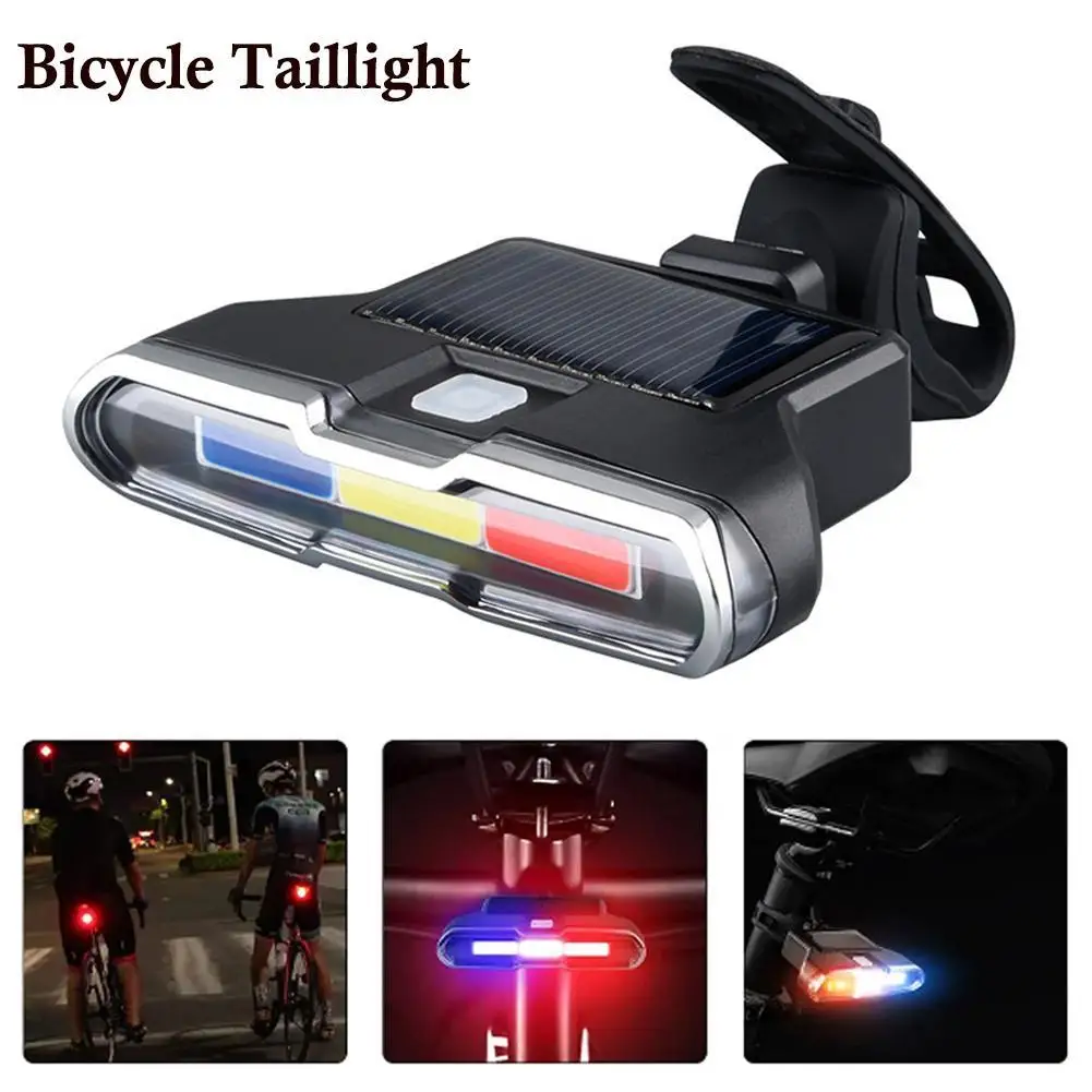 Solar-Photosensitive-Sensing-USB-Charging-Bicycle-Rear-Light-For ...