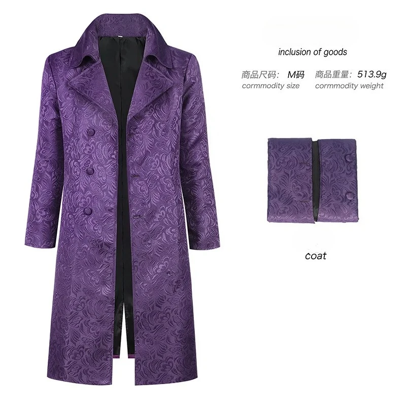 2025 New Men Halloween Joker Medieval Jacket Cosplay Costume Elegant ...