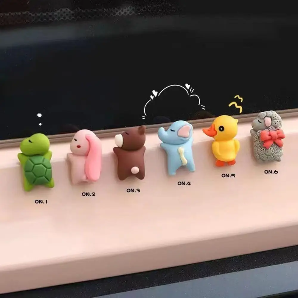 6Pcs-Set-Sleeping-Mini-Animal-Car-Interior-Decoration-Cute-Animal-Anti ...