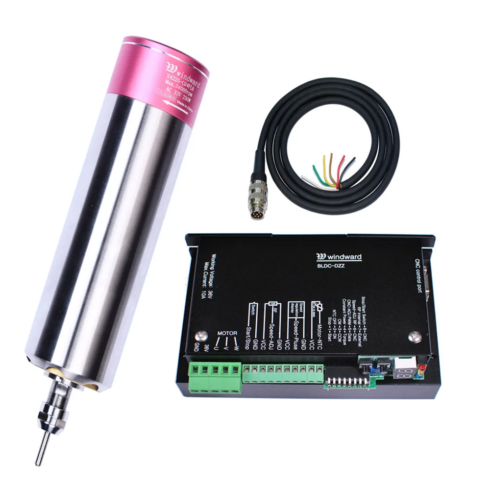 250w-24000rpm-ER8-ER11-Brushless-spindle-motor-MACH3-driver-CNC-spindle ...
